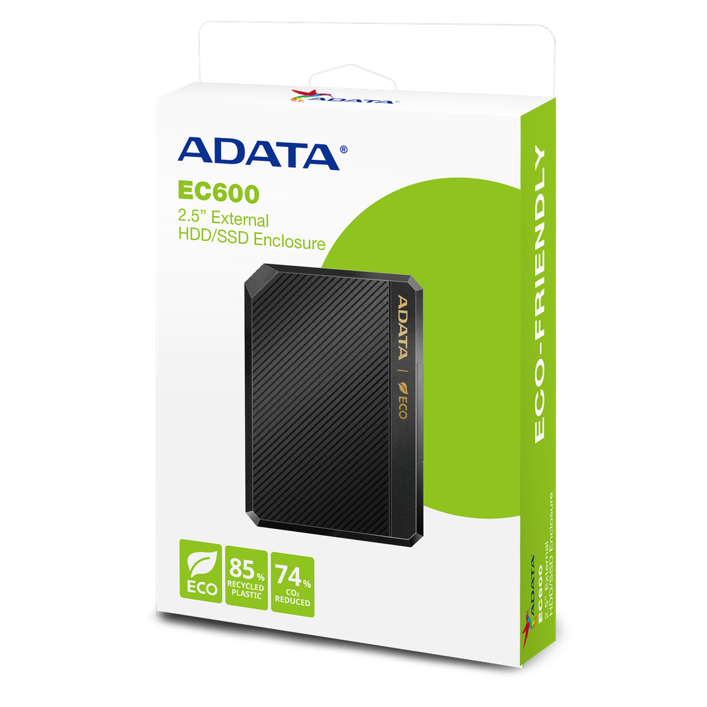 ENCAPSULADOR 2.5" ADATA EC600 SATA USB-A 3.2 NEGRO | ARX